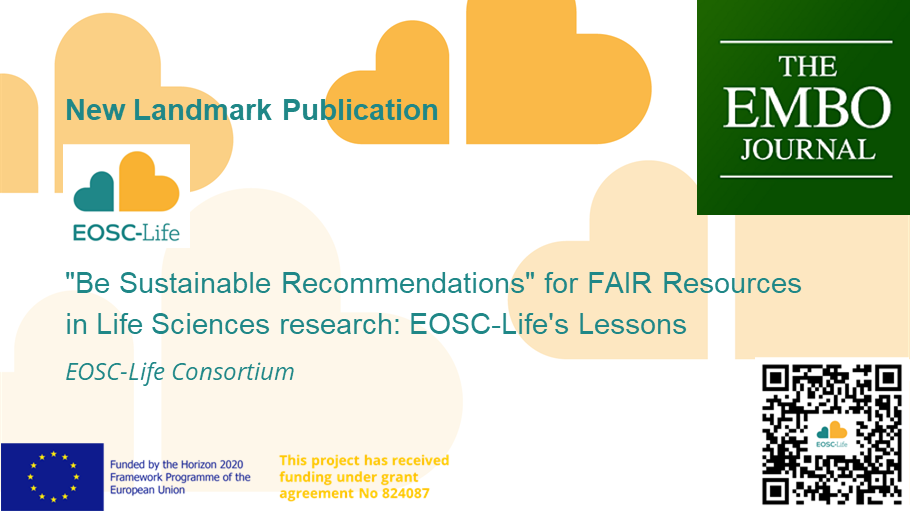 New publication: “Be sustainable”: EOSC‐Life recommendations for implementation of FAIR ...