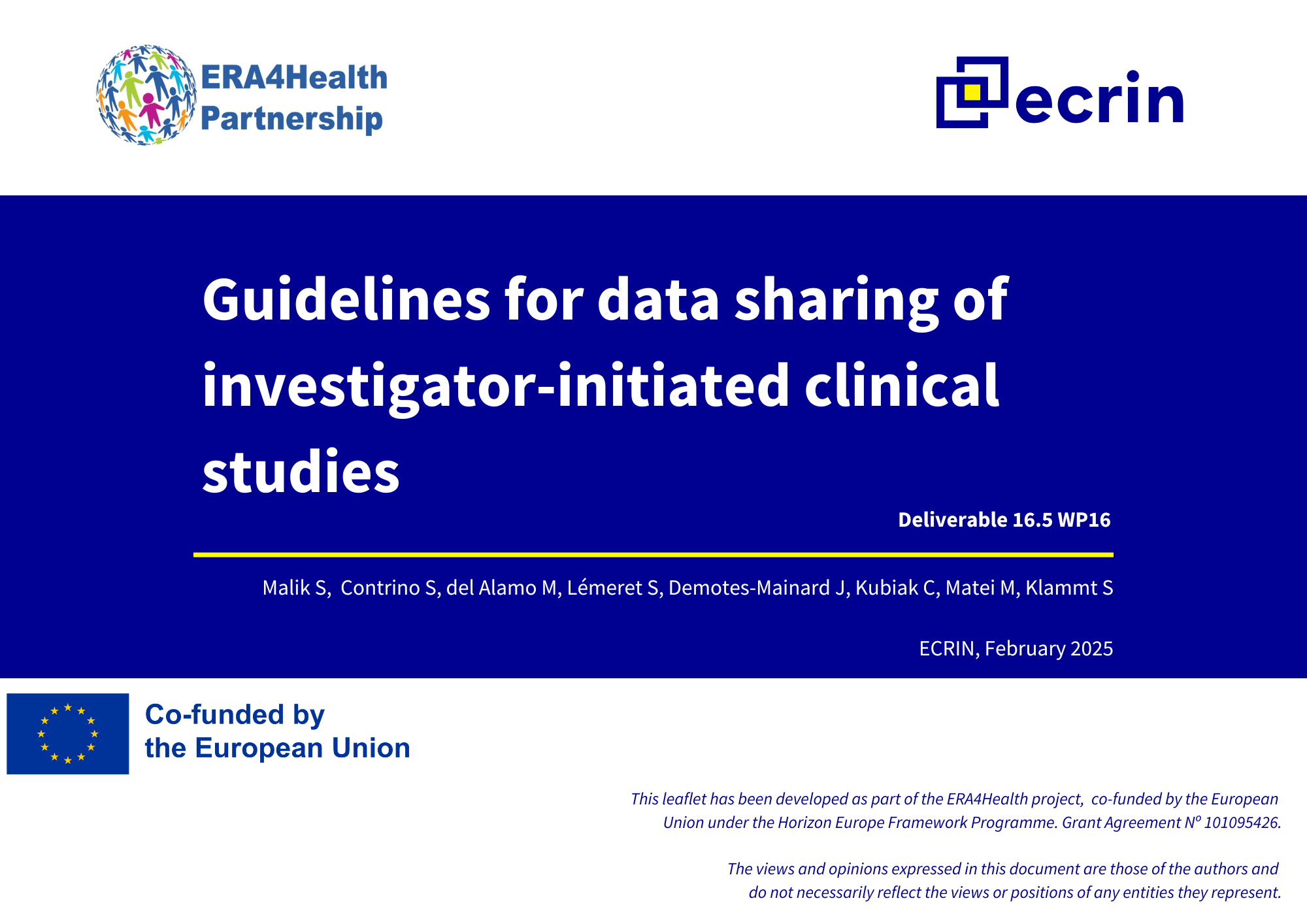 New leaflet on the guidelines for data sharing of investigator ...